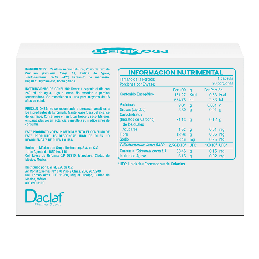 PROMINENT LINE PROBIÓTICOS Y PREBIÓTICOS – Daclaf Pharma Goods